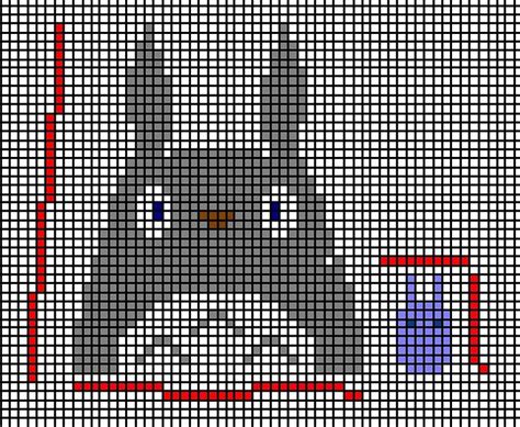 Revised Totoro Chart With White Totoro Totoro Pattern White Totoro Totoro