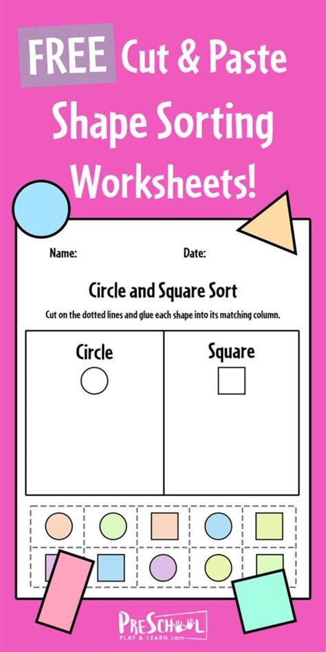 63 Free Preschool Sorting Worksheets And Printables Supplyme