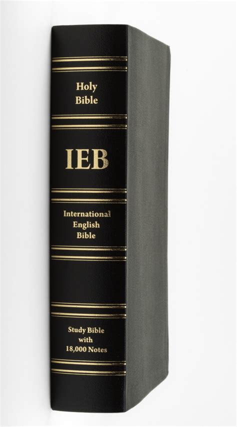 International English Bible IEB Study Bible Nd Edition Black Bonded Leather