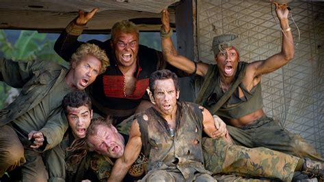 Download Tropic Thunder Cast Helicopter Scene Wallpaper