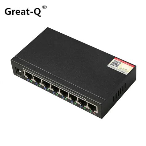 Great Q 802 3af PoE Switch 8 Port Ports 10 100M For IP Camera Ethernet PoE For IP Camera System