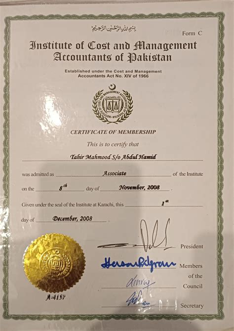 Icmap Membership Certificate T M Tax Consultants