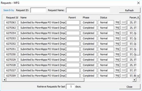 Submit P O Import Concurrent Program