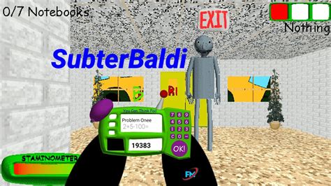 SubterBaldi On Android Baldi Mods YouTube