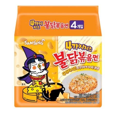 預購🇰🇷韓國 Samyang 三養 綜合起司風味火辣雞肉風味鐵板炒麵 4包袋 韓國代購 蝦皮購物