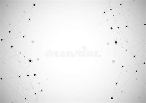 Abstract Connection Background With Lines And Dots Vector Geometric