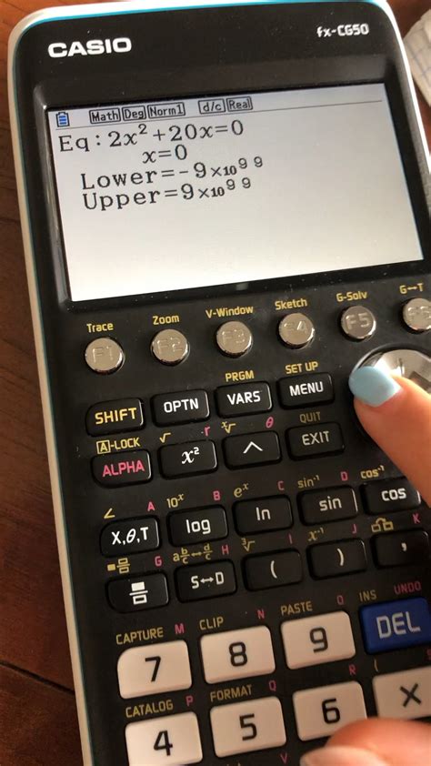 Need Help With My Calculator I Have A Casio Fx Cg50 But The Equation Solver On It Is Kind Of