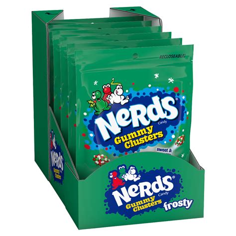 Ferrara Nerds Holiday Frosty Gummy Clusters Peg Bag 6x8oz Pacific