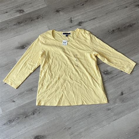 Yellow Shirt 34 Sleeves Size Large But Also Fits Depop