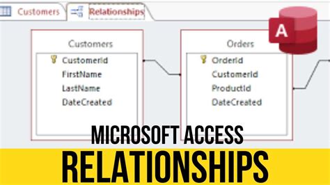 Ms Access Database Relationship Youtube