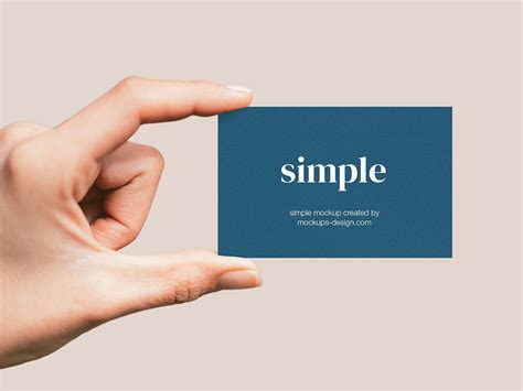 Free Hand Holding Business Card Mockup Psd Mockuptree