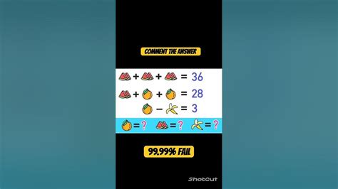 Can You Solve 9999 Fail Mathematics Mathematics Sum Solver Youtube