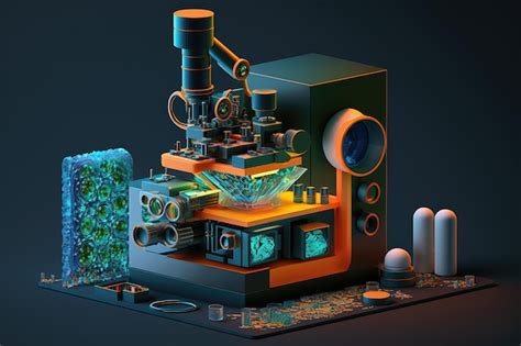 Premium Ai Image Nano Research Laboratory With Microscope For Nanotechnologies Created With