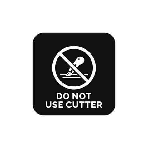 Do Not Use Cutter Packaging Mark Icon Symbol Vector 26128094 Vector Art