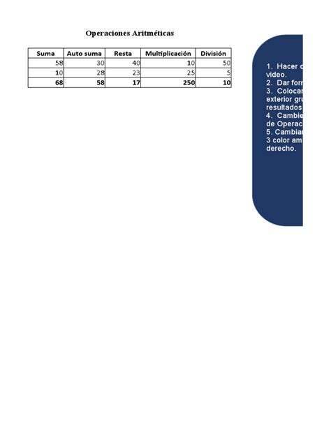 Actividad De Excel Modulo Ii Rosanna Ceballo Pdf