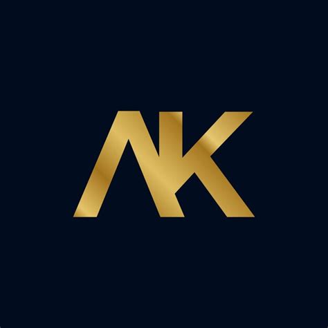 Premium Vector Gold Letter A K Initial Logo Template