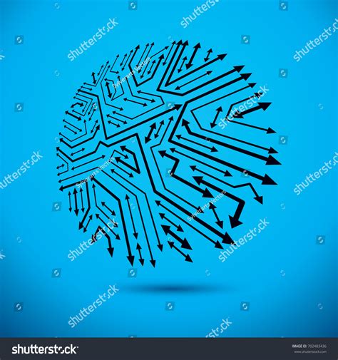 technology cpu design circular microprocessor scheme stock illustration