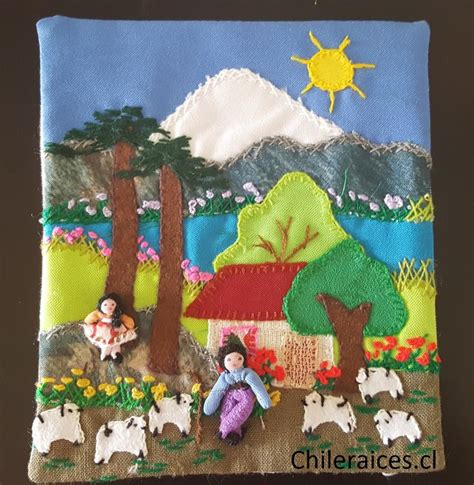 Arpilleras De Melipilla En Chileraices Cl Hechoamano Hechoenchile Handmade Chileanhandcraft