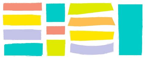 Paper Rectangle With Rough Edge Torn Shapes With Jagged Border Grunge Strip Background Color