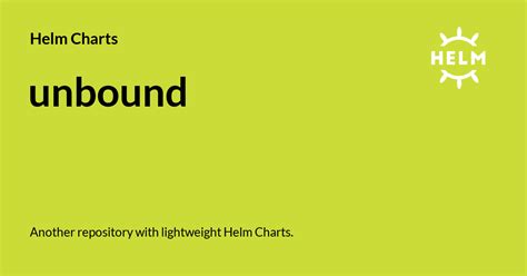 Unbound Helm Charts
