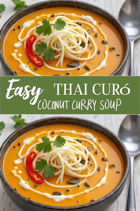 Easy Thai Coconut Curry Soup Recipe A Delicious Weeknight Meal Drool