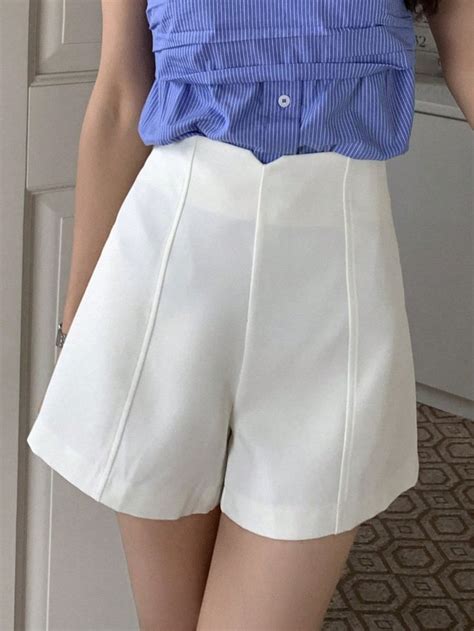 Kpop Solid High Waist Wide Leg Shorts High Waisted Wide Leg Clothes