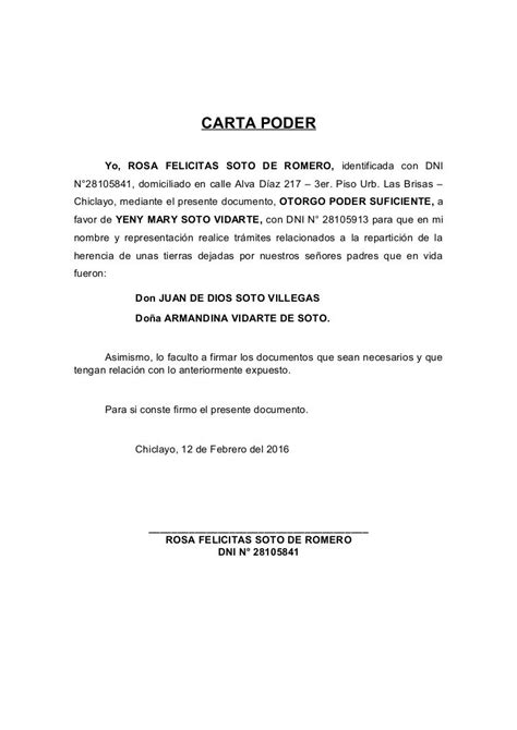 Carta Poder Sencilla Carta Poder Simple Partes Cómo Hacerla