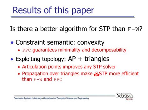 Ppt A New Efficient Algorithm For Solving The Simple Temporal Problem Powerpoint Presentation