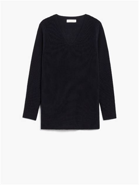 Navy Cotton V Neck Sweater Mackintosh