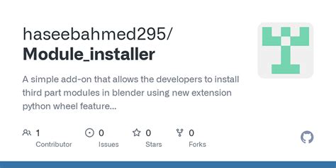 Module Installer Released Scripts And Themes Blender Artists Community
