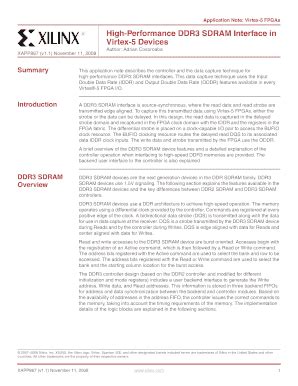 Fillable Online Xilinx XAPP867 High Performance DDR3 SDRAM Interface In
