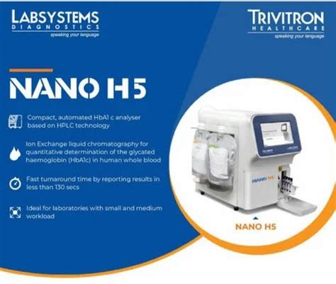 HbA C Fully Automatic Trivitron NANO H Fully Automated HPLC Analyzer User Input Touch At Rs