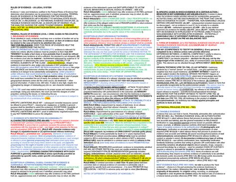 updated rules of evidence 2page outline attack outline