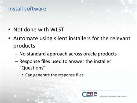 Building Weblogic Domains With Wlst