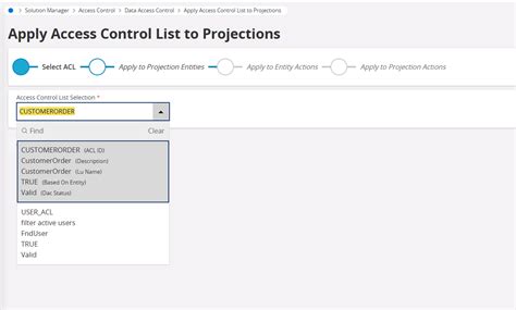Apply An Acl To Projections Technical Documentation For Ifs Cloud