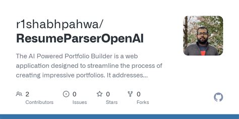 Github R1shabhpahwaresumeparseropenai The Ai Powered Portfolio