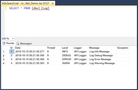 Coderjony Integrating Log4net With Aspnet Web Api2 And Sql Server