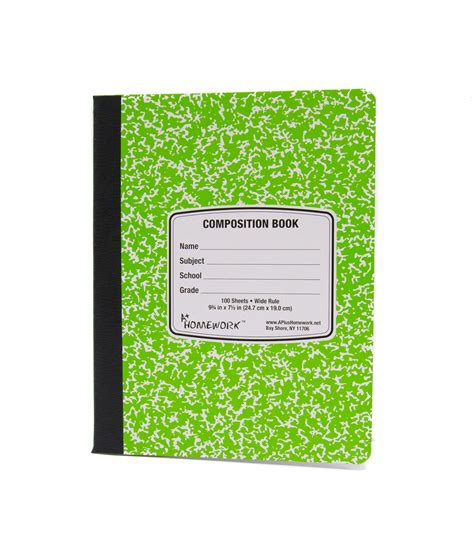 Wholesale Composition Notebooks 100 Sheets Green Dollardays