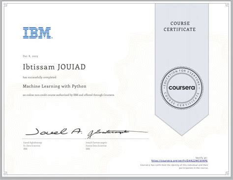 ibtissam jouiad on linkedin machinelearning python certification datascience ibm