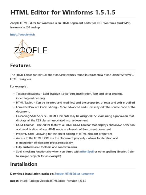 Html Editor For Winforms Reference Guide Pdf Cascading Style Sheets Html Element