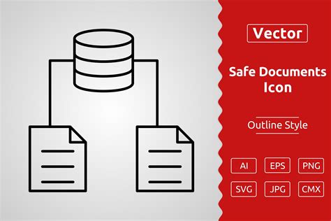 Vector Safe Documents Outline Icon Graphic By Muhammad Atiq · Creative Fabrica
