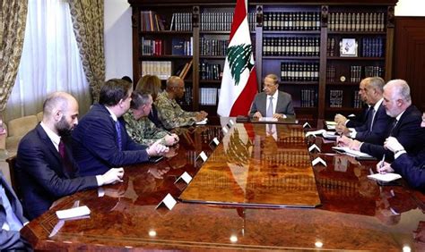 Imlebanon عون لنائب قائد القيادة المركزية الاميركية لبنان ماض في