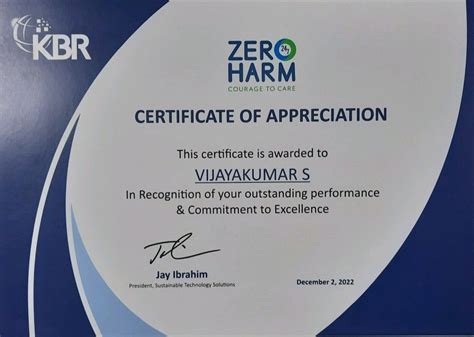 Vijayakumar Sekar On Linkedin Thanks To Kbr Management And Department Manager For The