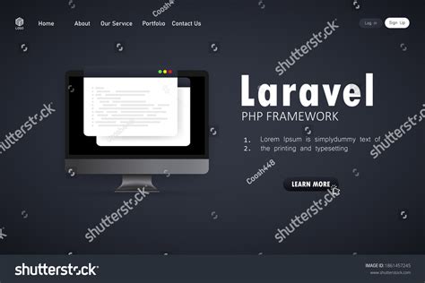 Learn Code Laravel Php Framework Programming Stock Vector Royalty Free