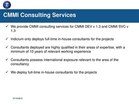 Ppt Cmmi Level 3 5 Consulting Services Indicium Assessment Powerpoint Presentation Id 7231450