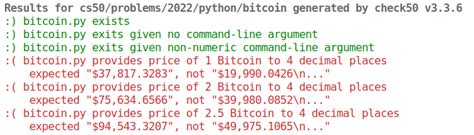 Problem With Check50 Cs50p Psets 4 Bitcoin Rcs50