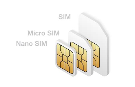 Premium Vector Different Sim Card Type In Isometric Style
