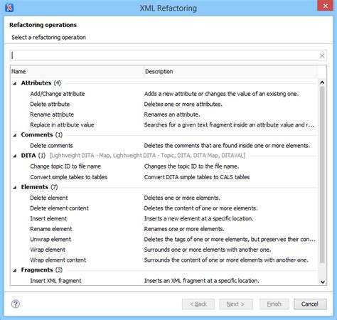 Refactoring Xml Documents