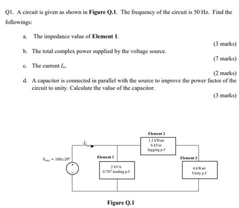 Solved Ql A Circuit Is Given As Shown In Figure Q The Chegg