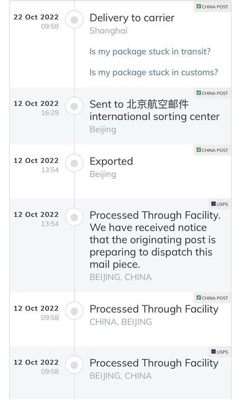 Packaged Stuck Or Seized Have Been Left With This Message For Nearly A Month Using Sal Rcssbuy